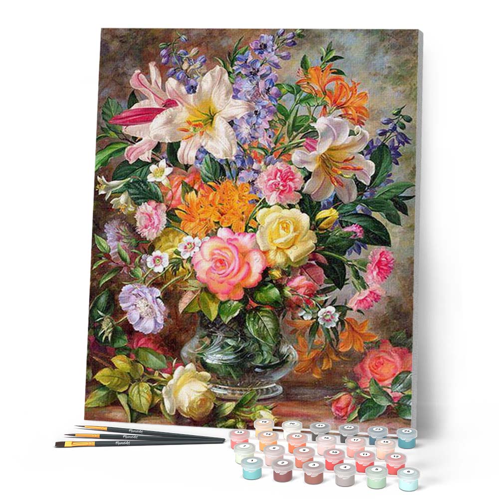 Paint by Numbers - Flowers in All colors – Figured'Art