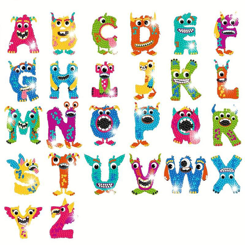5D Diamond Painting 26 Sticker Letters – Figured'Art