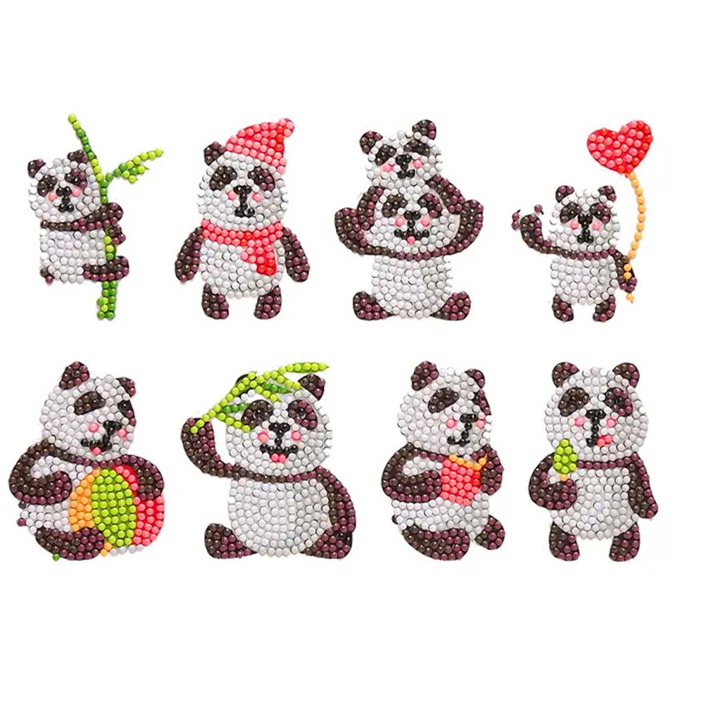5D Diamond Painting Sticker Set Pandas – Figured'Art
