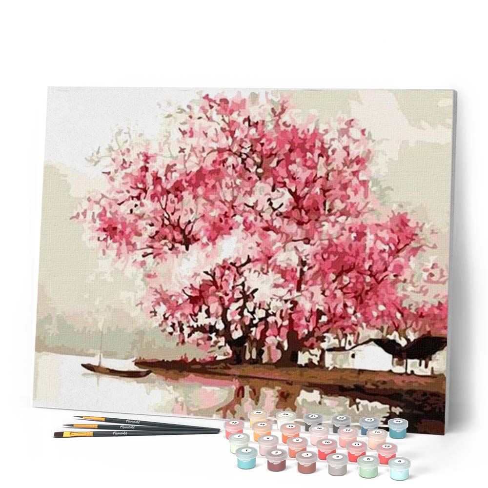 Paint by numbers - Flowering trees during Spring – Figured'Art