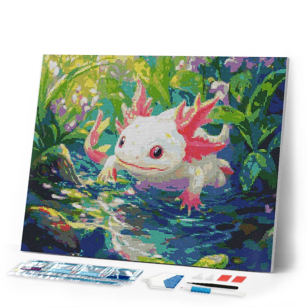 Diamond Painting - Swimming Axolotl – Figured'Art