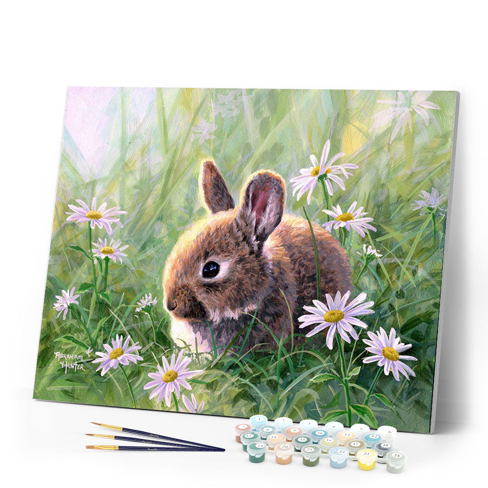 Paint by numbers - Rabbit and Oxeye daisy – Figured'Art