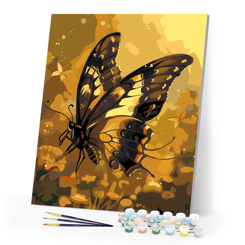 Paint by Numbers for adults - Illuminated Swallowtail – Figured'Art