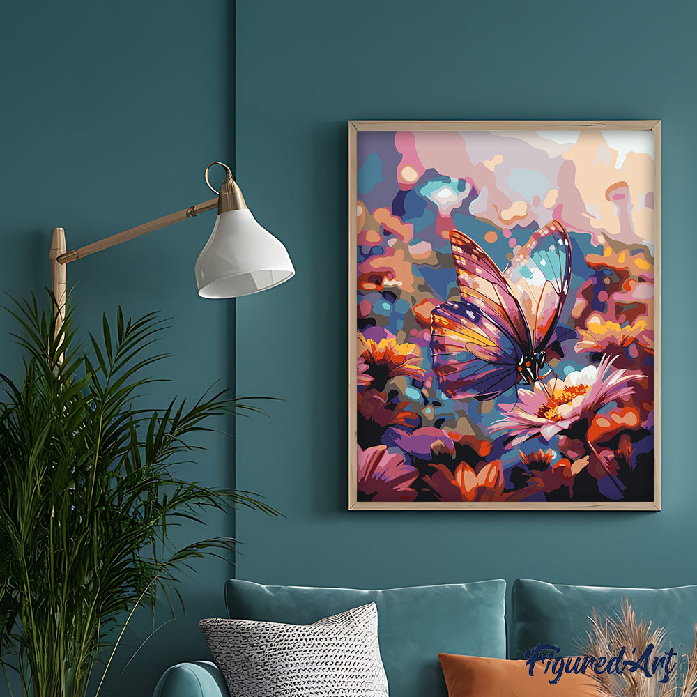 Paint by Numbers for adults - Foraging Butterfly – Figured'Art