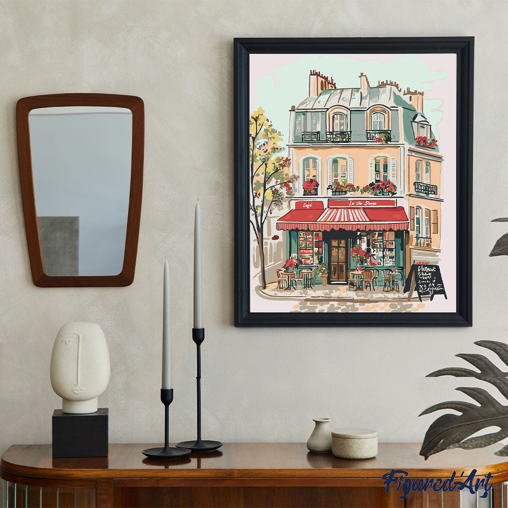 Paint by Numbers for adults - Café La Vie Douce – Figured'Art