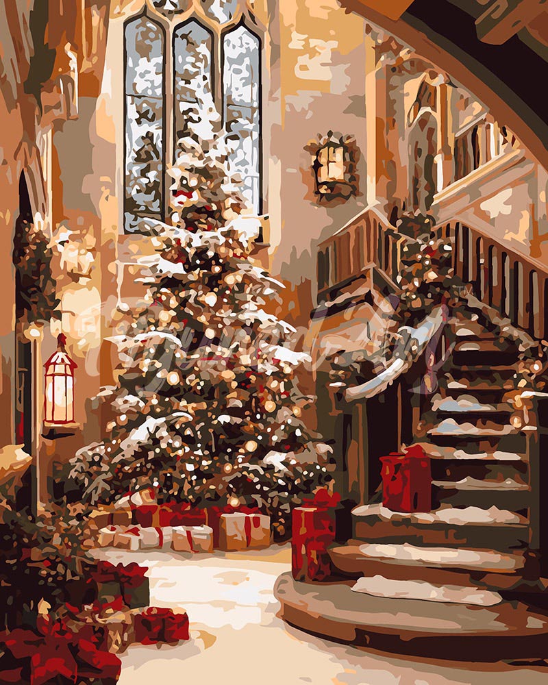 Paint by Numbers for adults - Grand Christmas Hall – Figured'Art