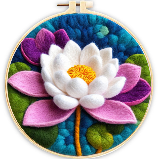 Needle Felting kit - Pretty Water Lily – Figured'Art