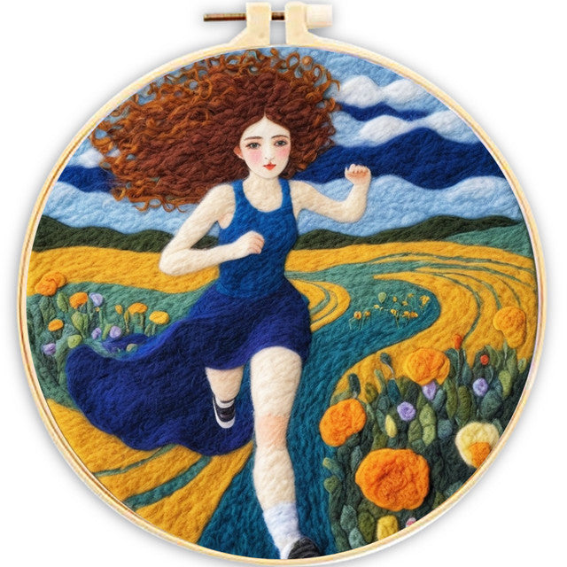 Needle Felting kit - Girl Along The River – Figured'Art