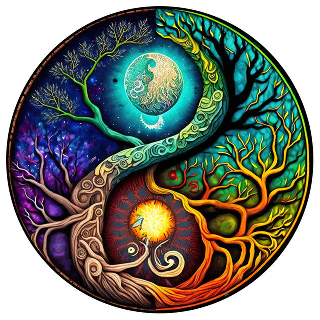 Wooden Puzzle - Tree of Change – Figured'Art