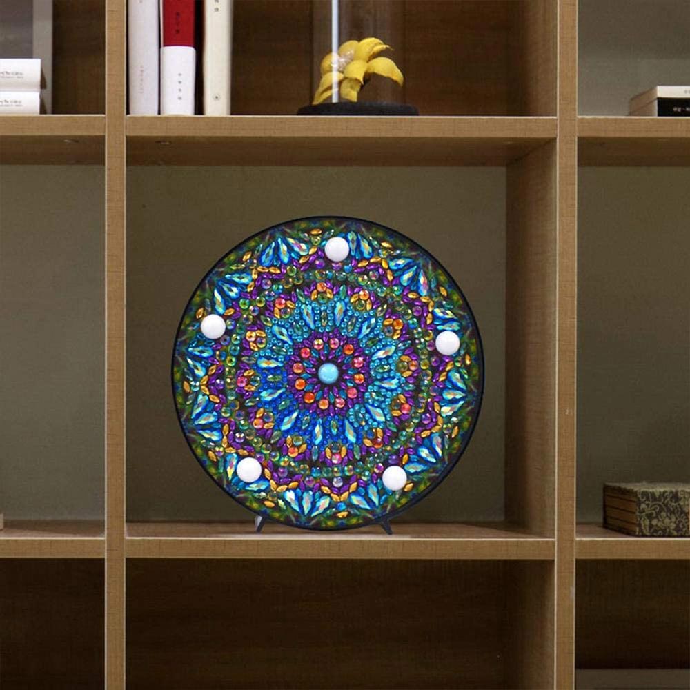 Diamond Painting LED Lamp Mandala Blue – Figured'Art