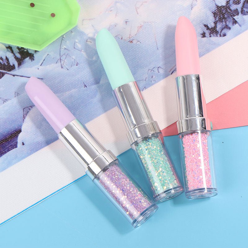 Diamond Painting lipstick with glitter 3 colors accessory – Figured'Art