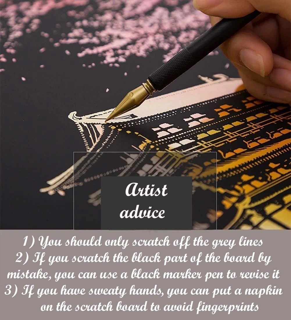 Scratch Painting - Eiffel Tower in Paris – Figured'Art