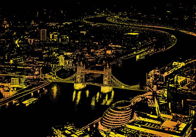 Scratch Painting - London Panorama – Figured'Art